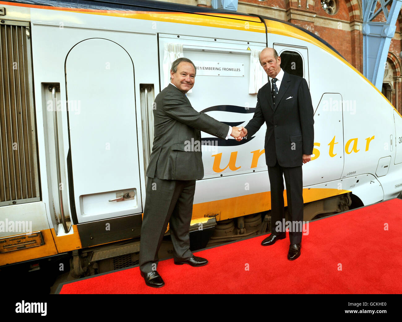 After the duke named a eurostar train remembering fromelles hi-res ...