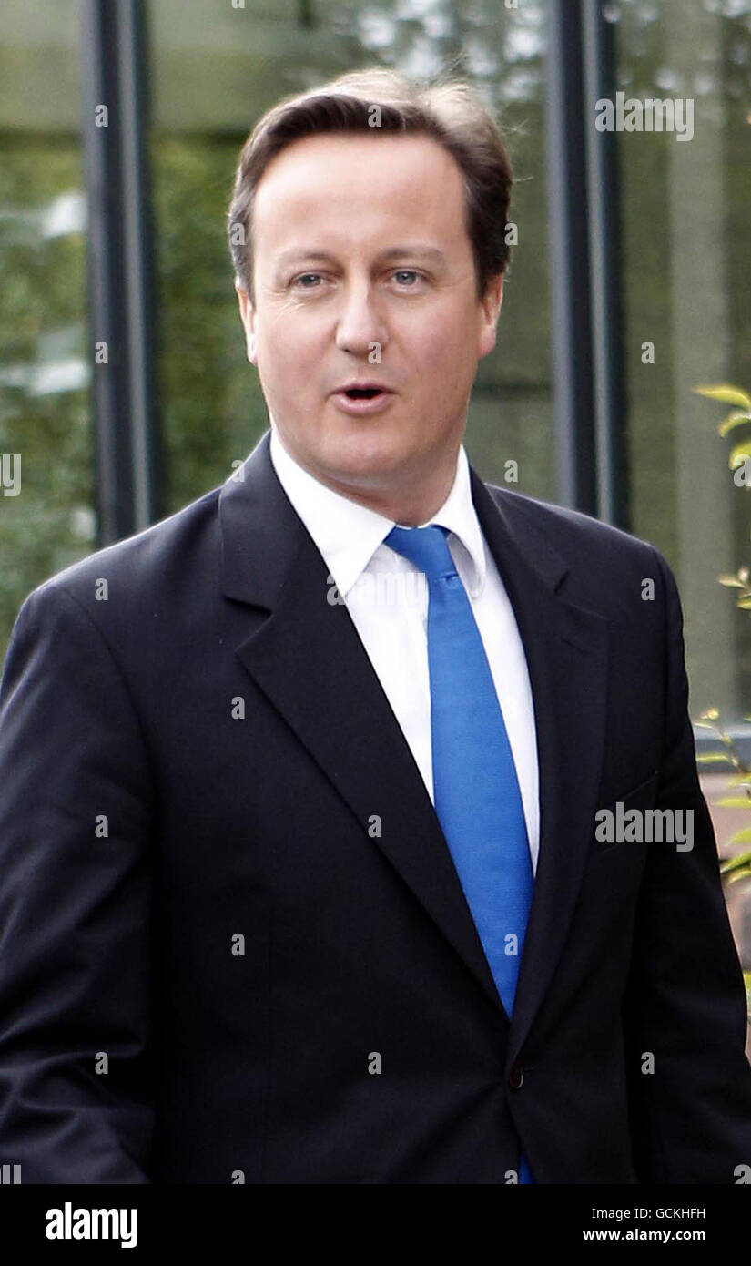 Cameron visits Liverpool Stock Photo - Alamy