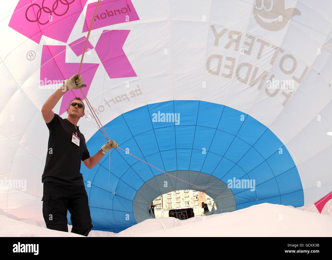 Olympic hot air balloon tour Stock Photo - Alamy