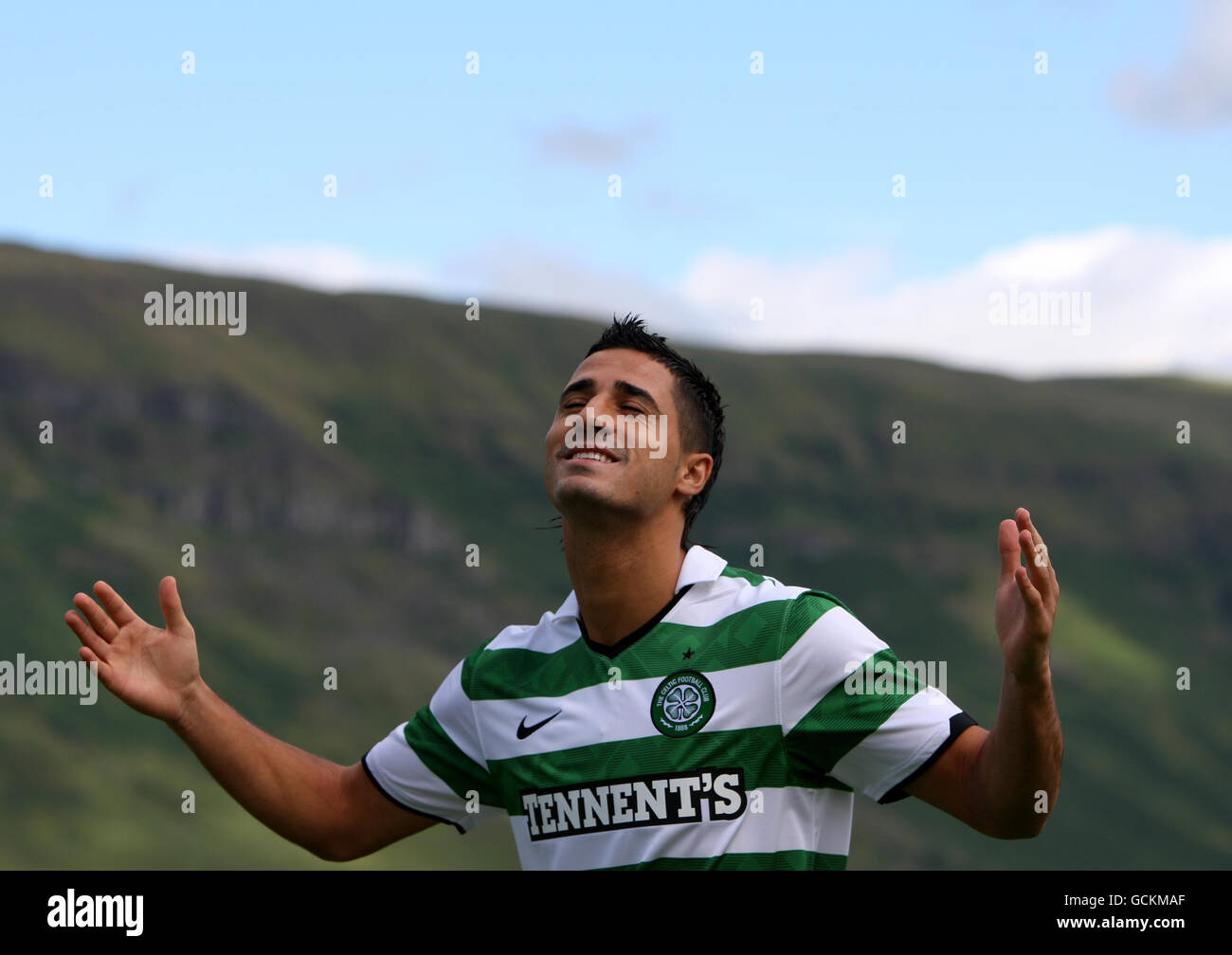 New Celtic signing Beram Kayal looks to the sky as he is unveiled ...