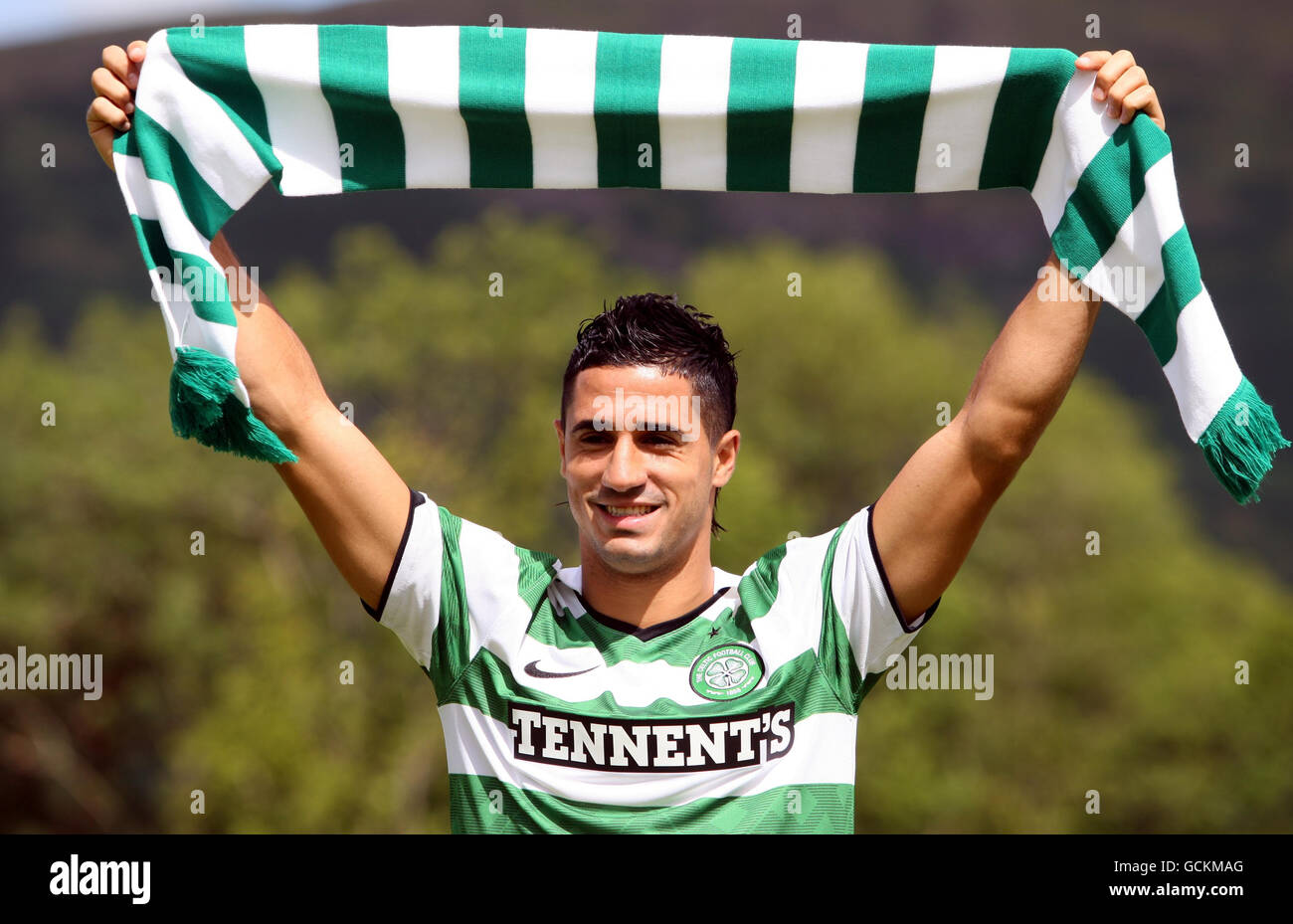 New Celtic signing Beram Kayal is unveiled during a photocall at the ...