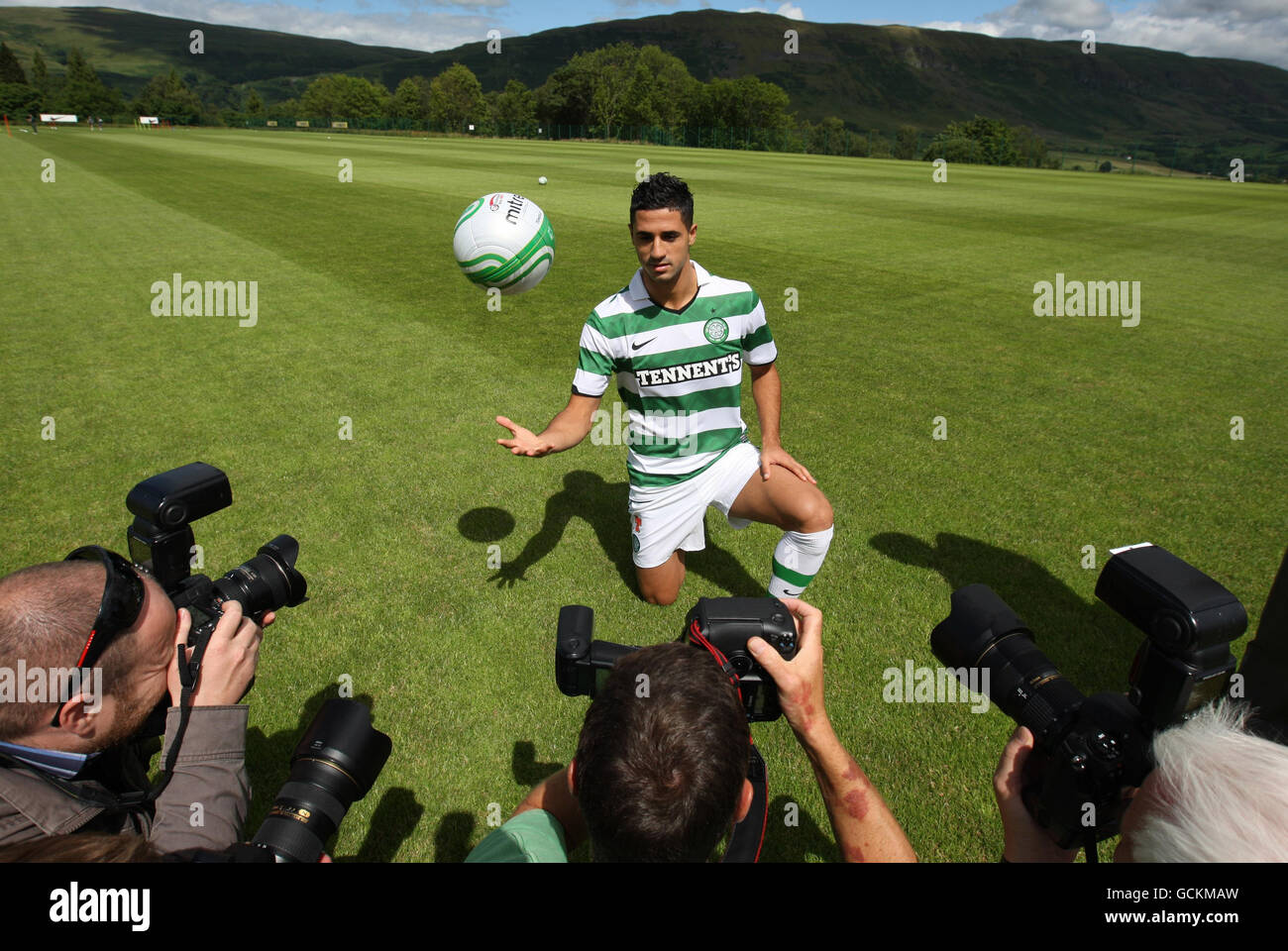 New Celtic signing Beram Kayal is unveiled for the media during a ...