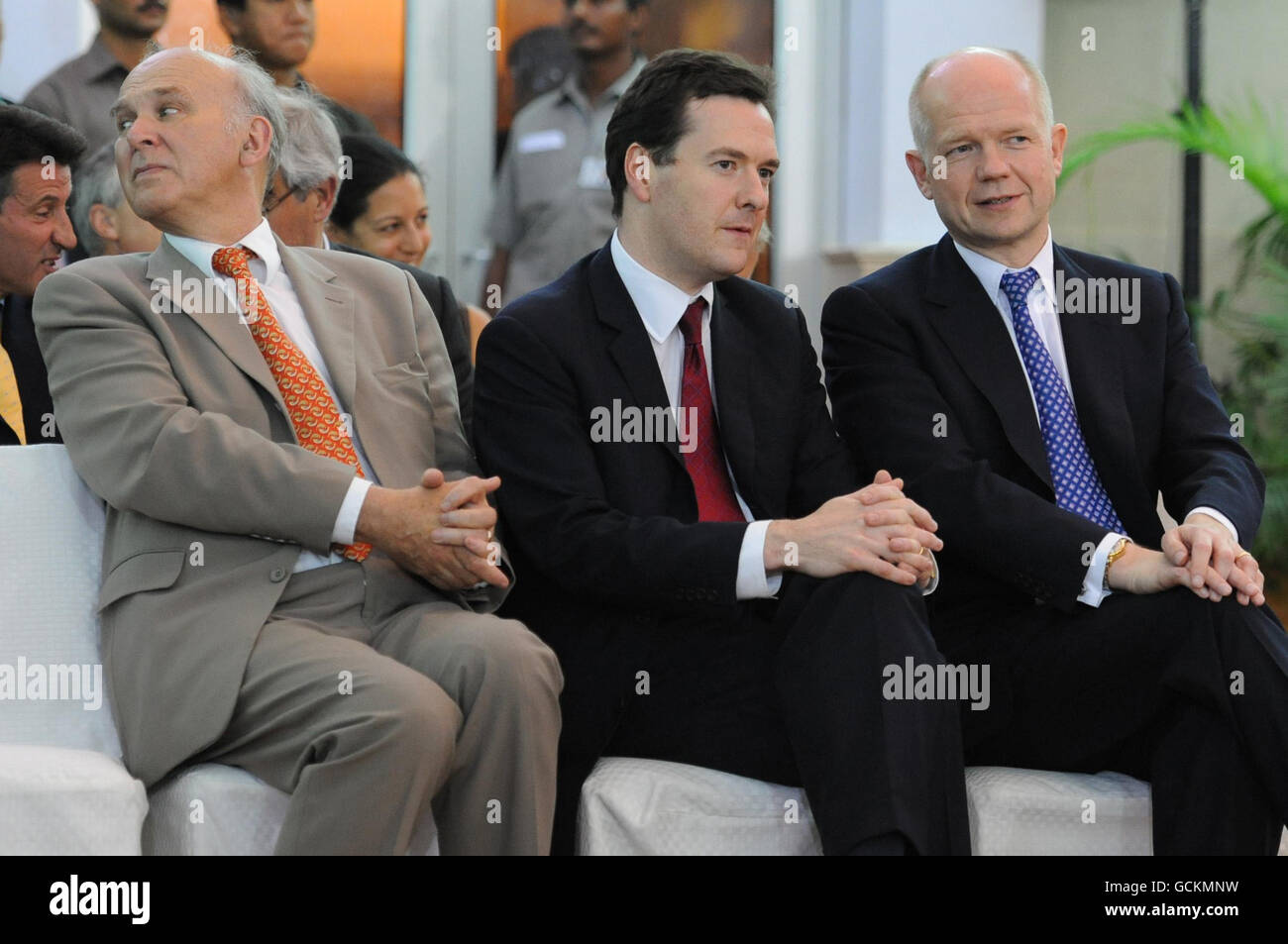 (Left - right) Vince Cable, George Osborne and William Hague attend a ...