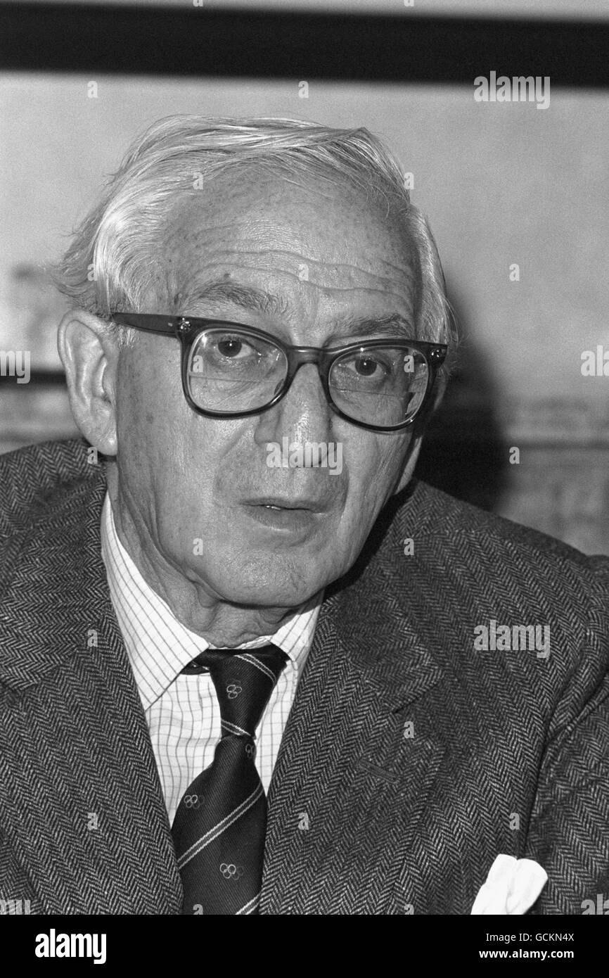 Sir Arthur Gold, chairman of the British Olympic Association Stock ...