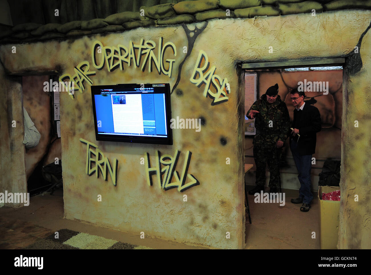 General view of the "Rear Operating Base" at Clive Barracks in Ternhill ...