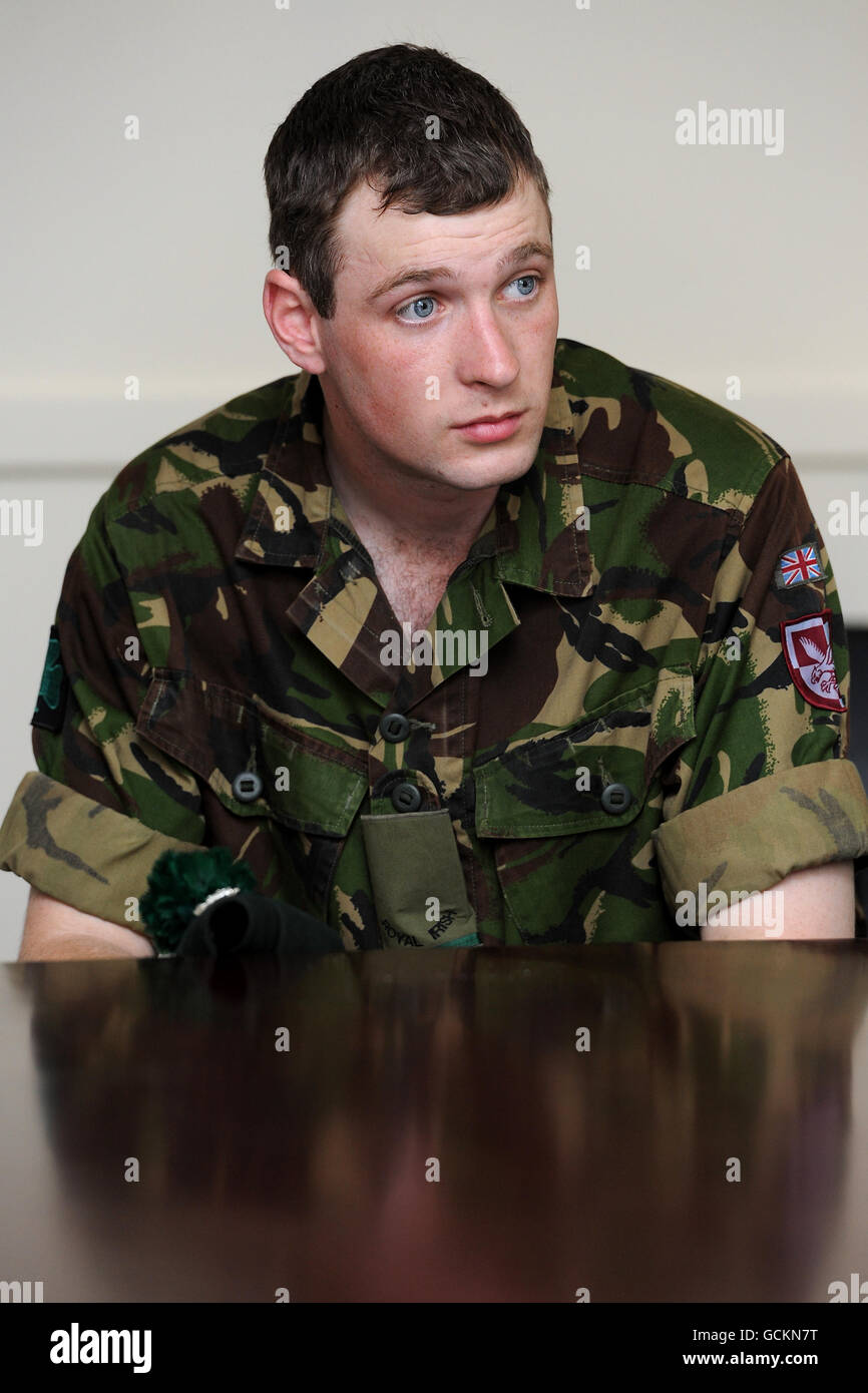 Ranger Brendon O'Mahony at Clive Barracks, Ternhill, Shropshire Stock ...