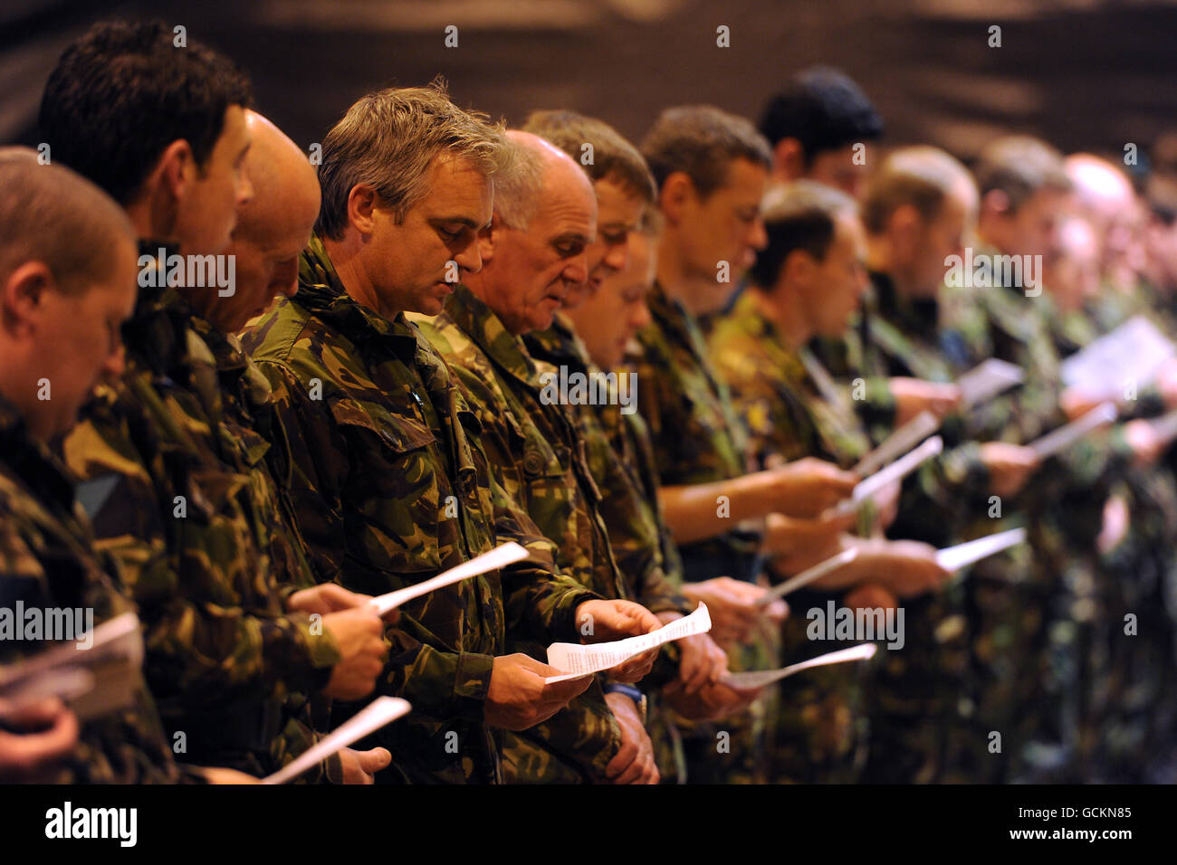 Members of the 1st Battalion The Royal Irish Regiment take part in a ...