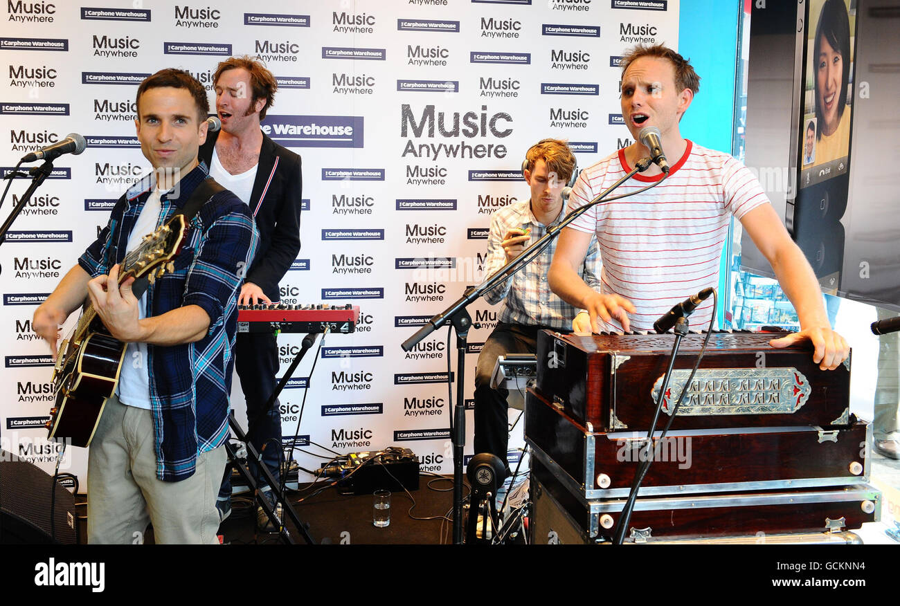 The Hoosiers Launch 'Music Anywhere' - London Stock Photo - Alamy