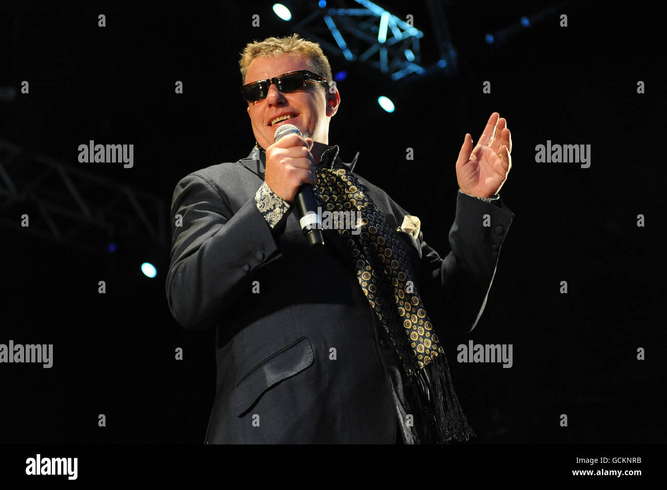 Graham "Suggs" McPherson of Madness performing during Epsom LIVE! at ...