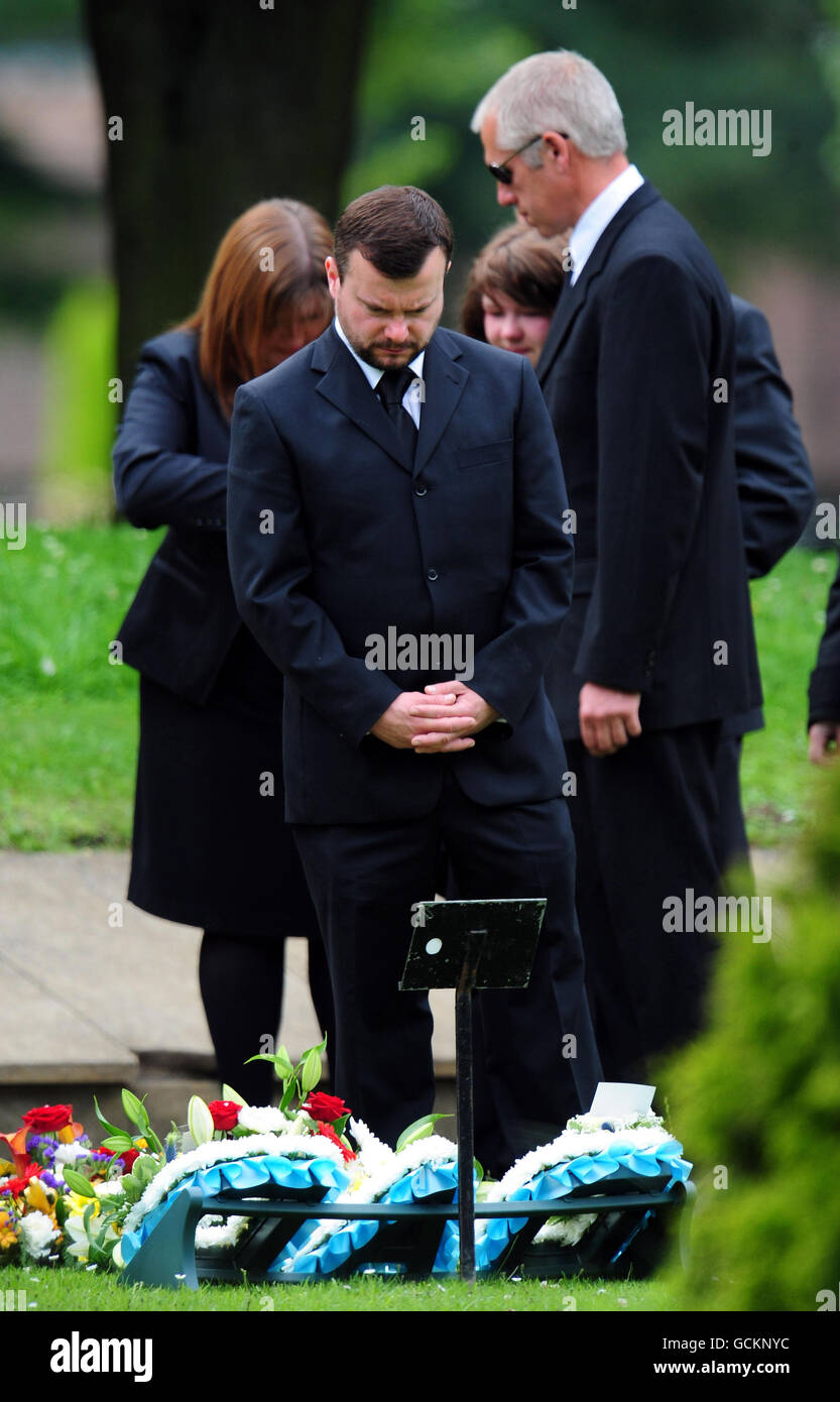 Brother Angus Moat during the funeral of Raoul Moat, at West Road ...