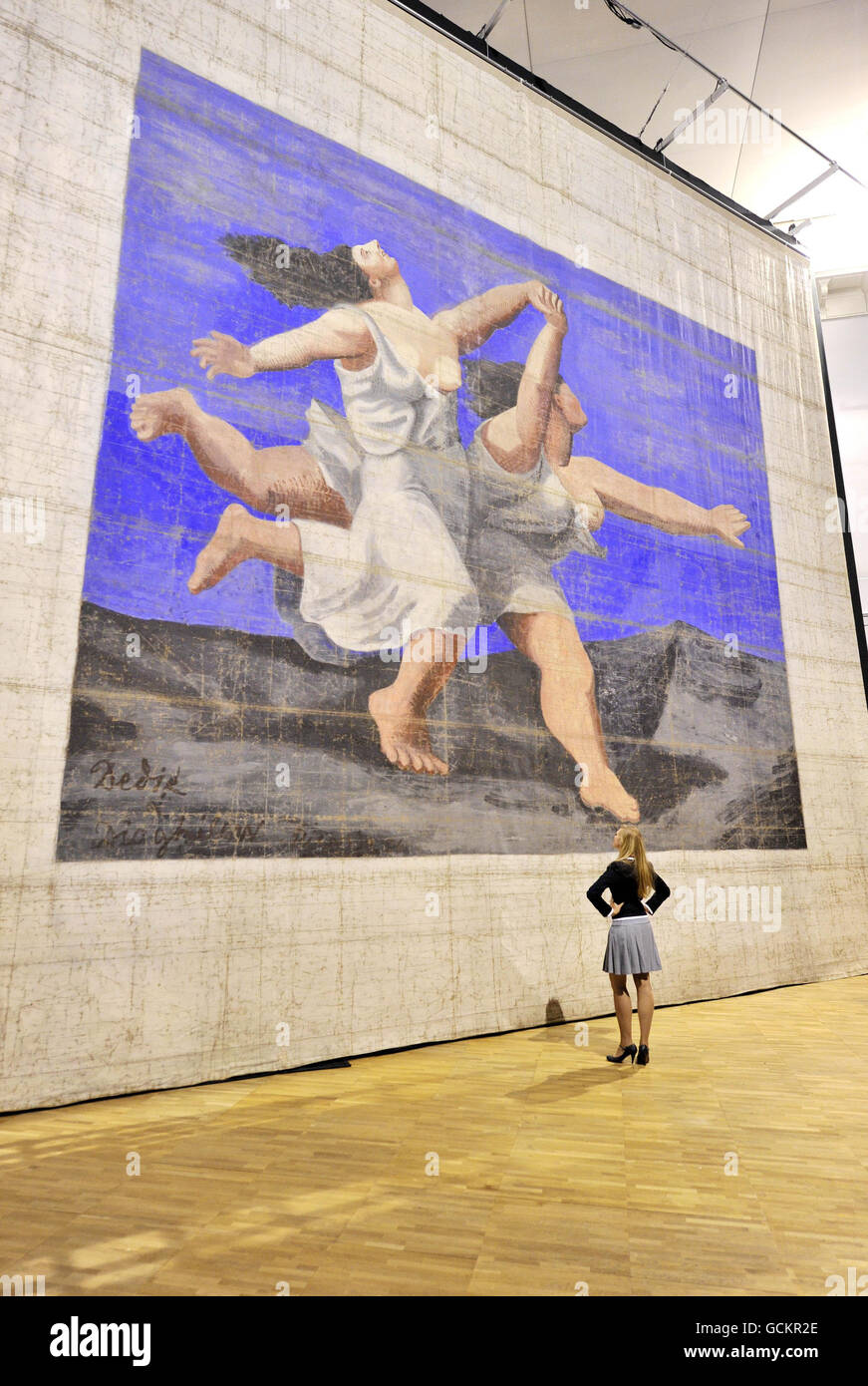 Daisy Dunn views the front cloth designed by Picasso, which featured in ...