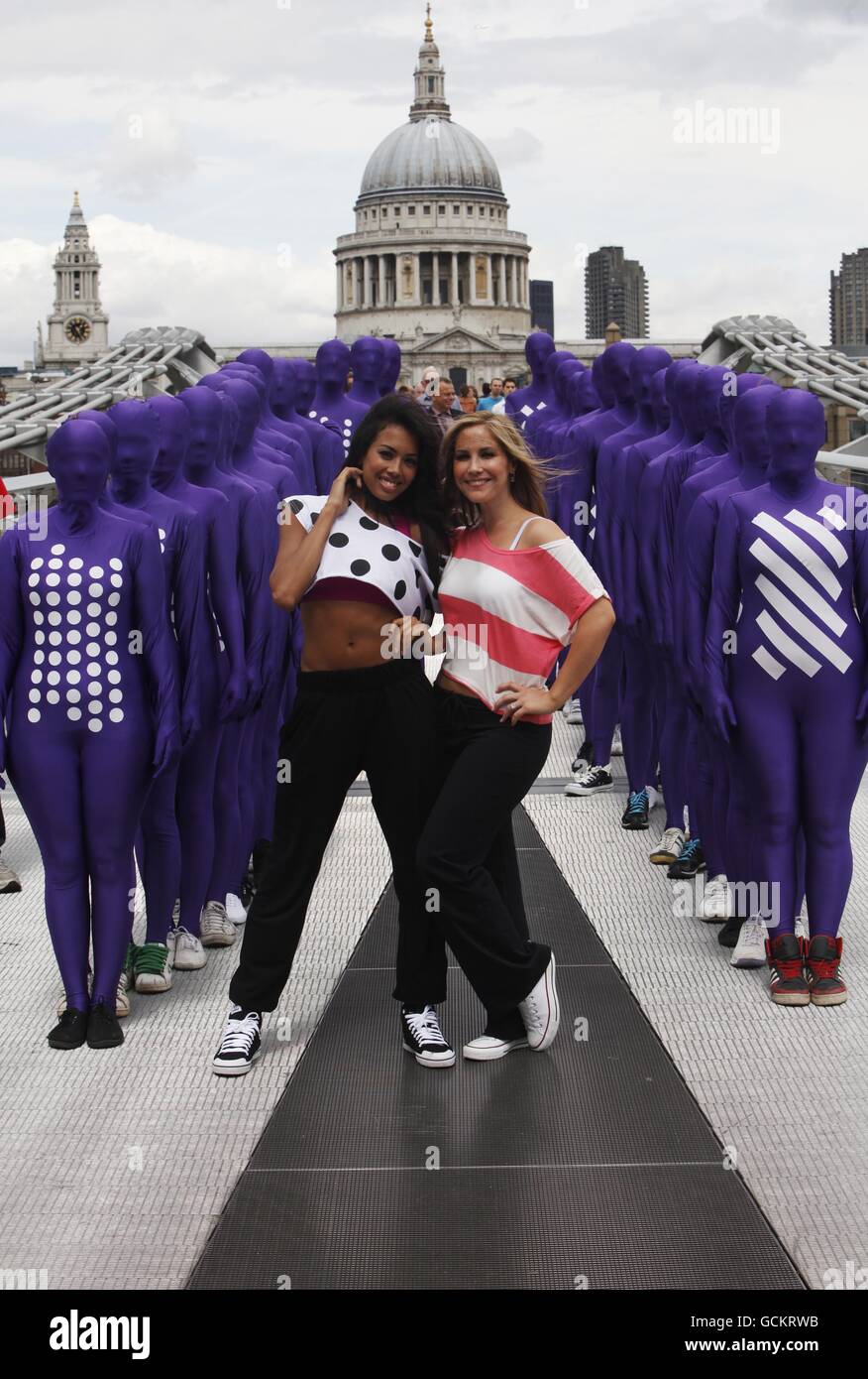 Cadbury launch Spots v Stripes game Stock Photo - Alamy
