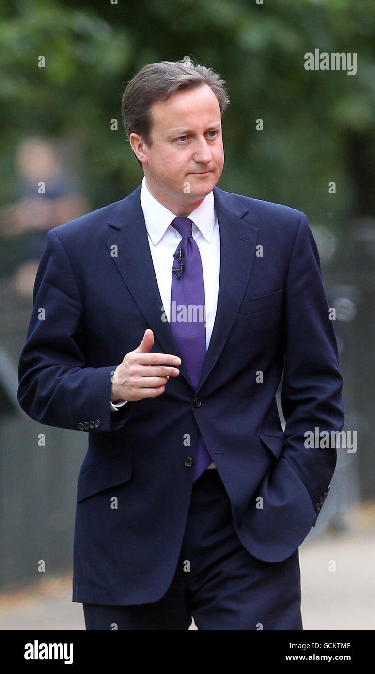Prime Minister David Cameron arrives at the Serpentine Gallery in ...