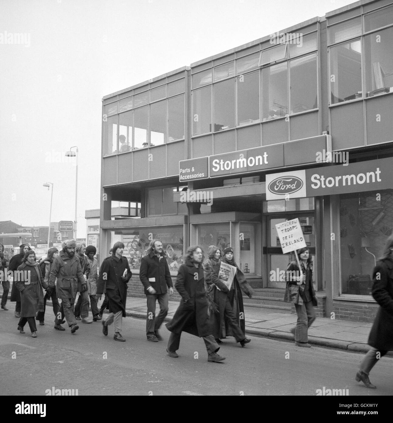 A protest march by students from Thames Polytechnic at Woolwich today ...