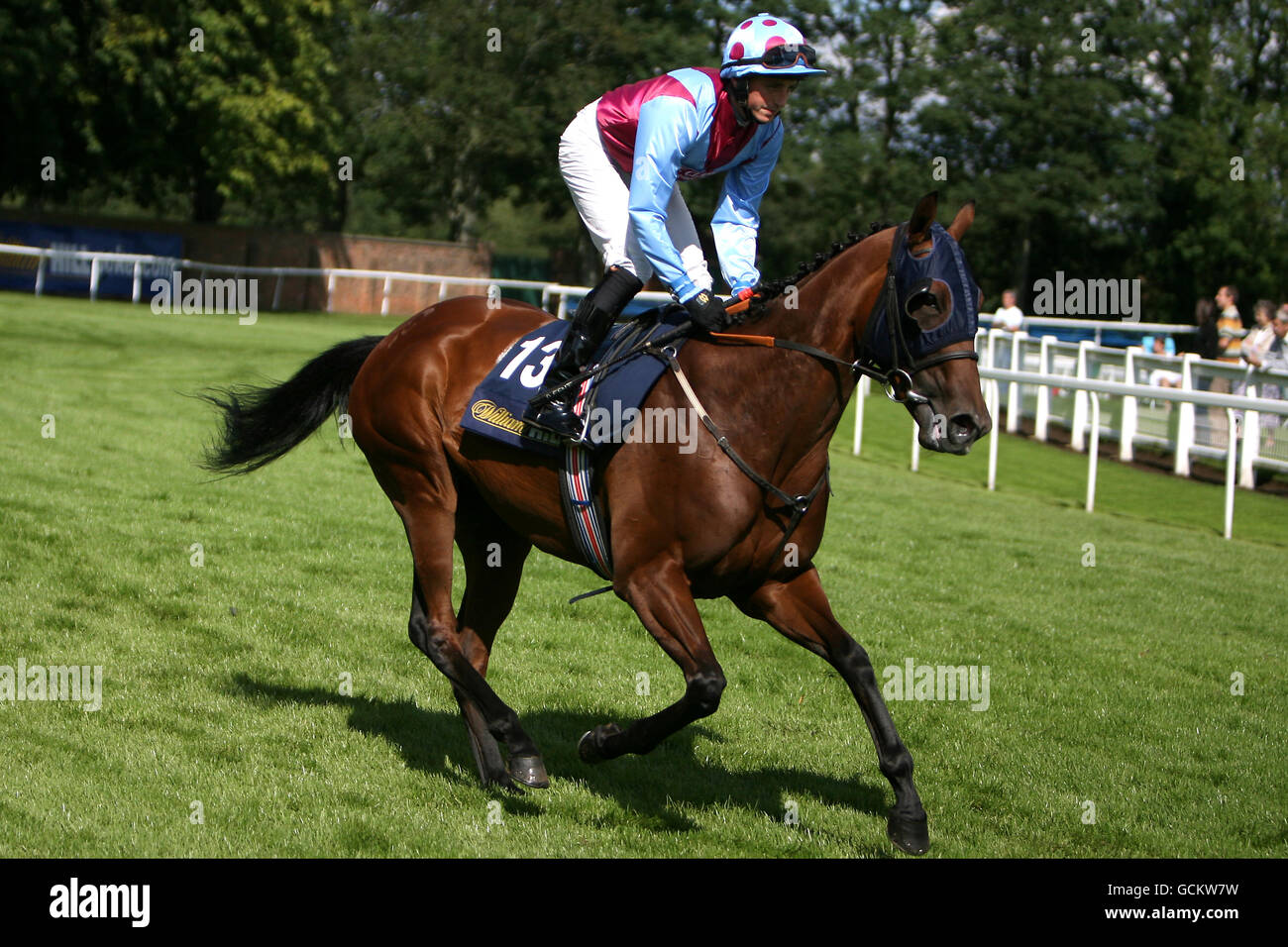 Jockey Duran Fentiman on Favourite Girl goes to post for the William ...