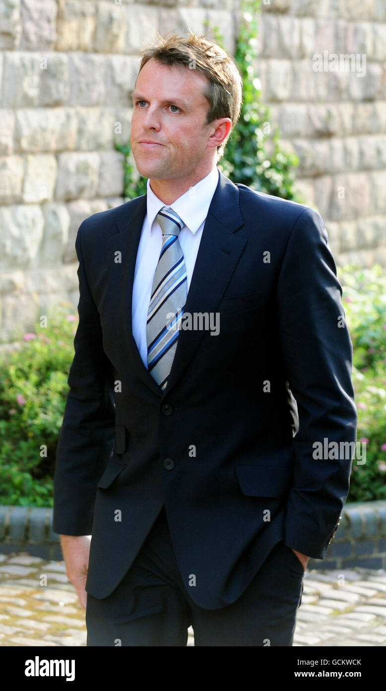 Nottinghamshire and England cricketer Graeme Swann leaving Nottingham ...