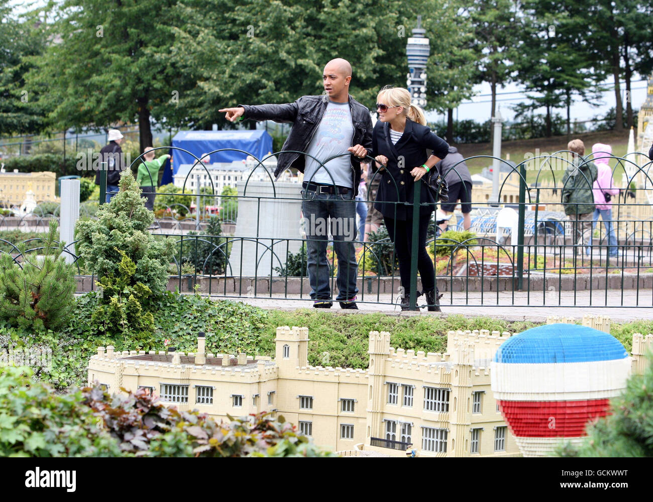 Former Spice Girl Emma Bunton (right) and partner Jade Jones visit ...