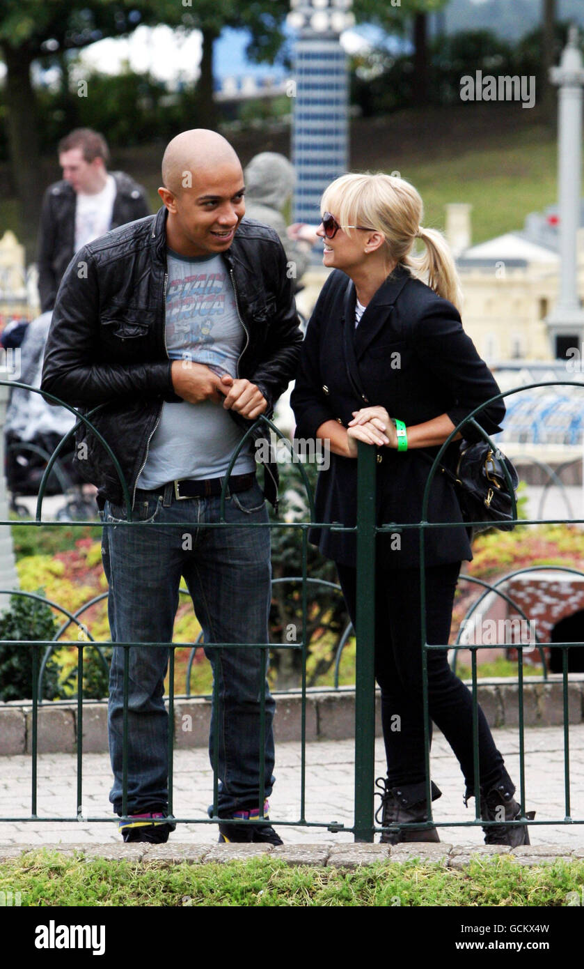 Former Spice Girl Emma Bunton (right) and partner Jade Jones visit ...