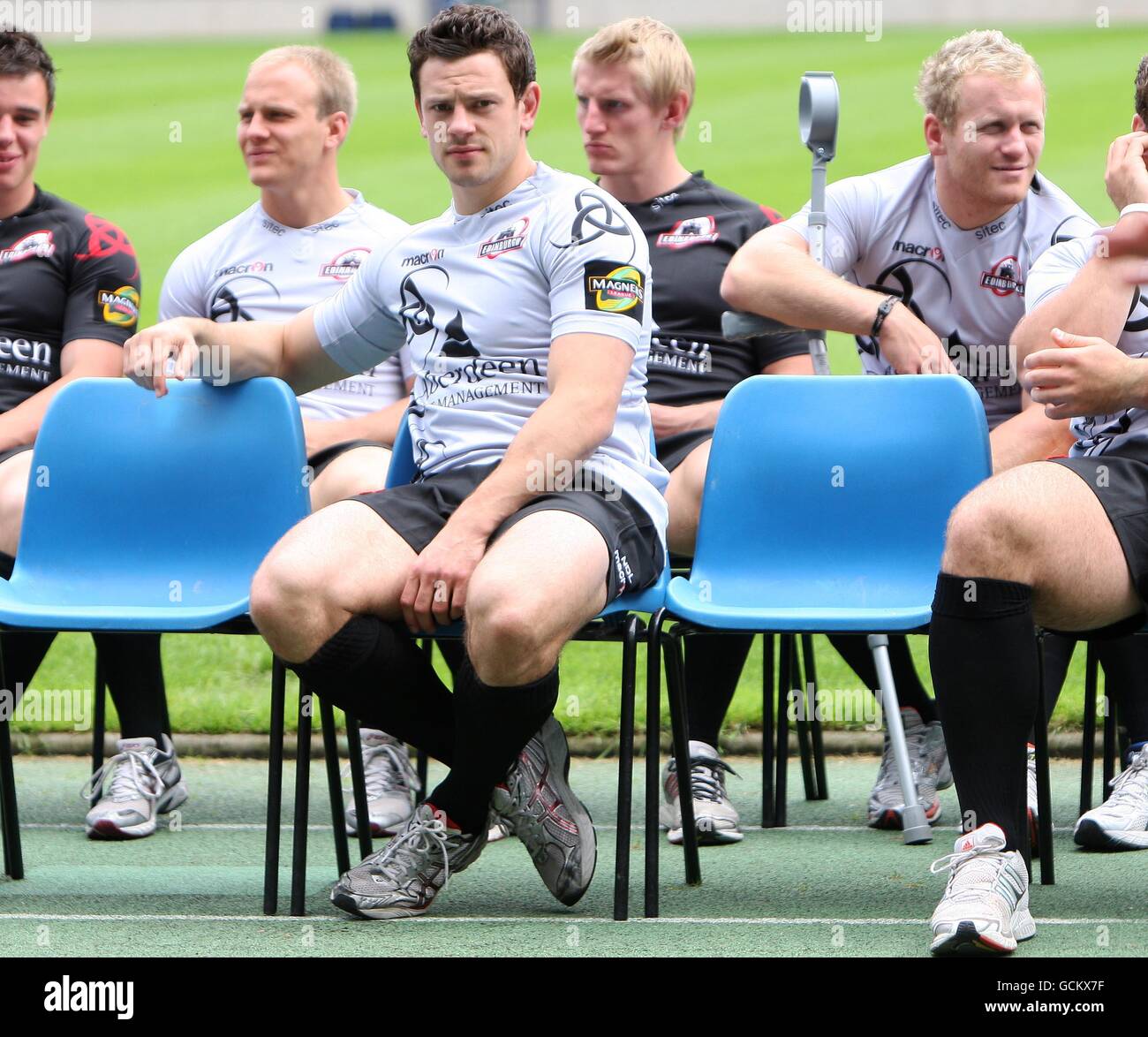 Rugby Union - Edinburgh Squad Photo - Murrayfield. Edinburgh's Nick de ...