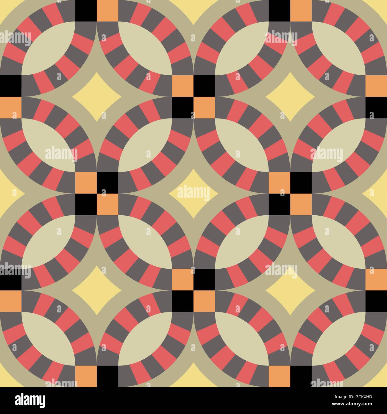 Vintage retro ceramic tile pattern set collection. Antique retro ...