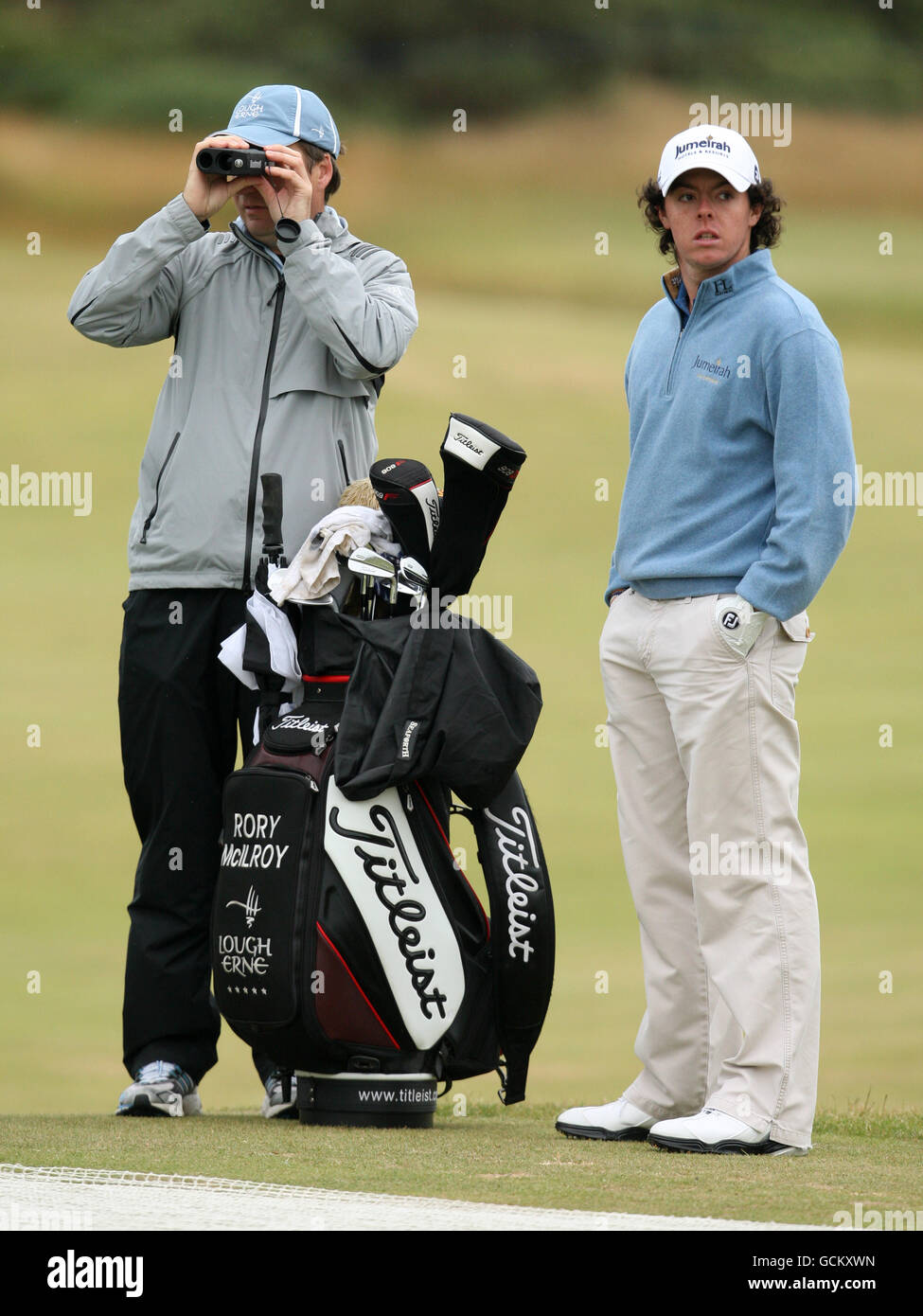 Northern Ireland's Rory McIlroy (right) and his caddie JP Fitzgerald ...