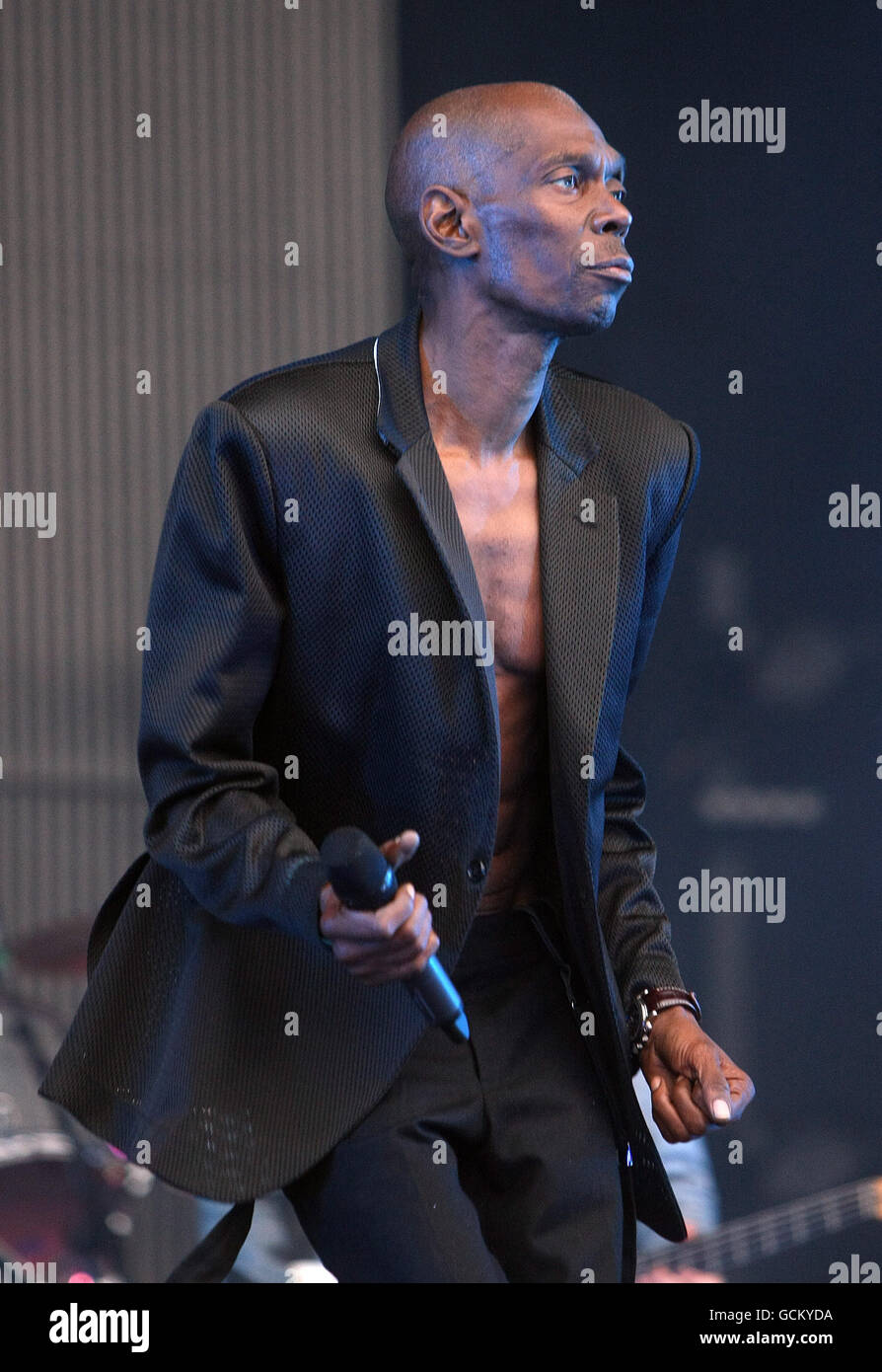 Faithless performing on the final day of the Oxegen Music festival at ...