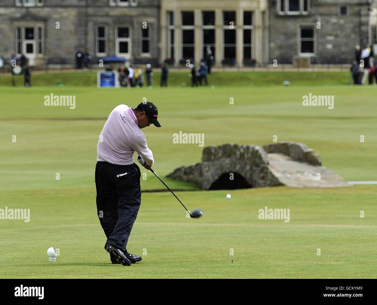 Japan's Toru Taniguchi in action during round two of The Open ...