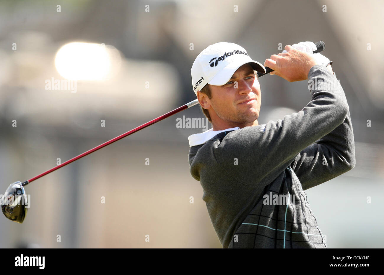USA's Sean O'Hare in action during round two of The Open Championship ...