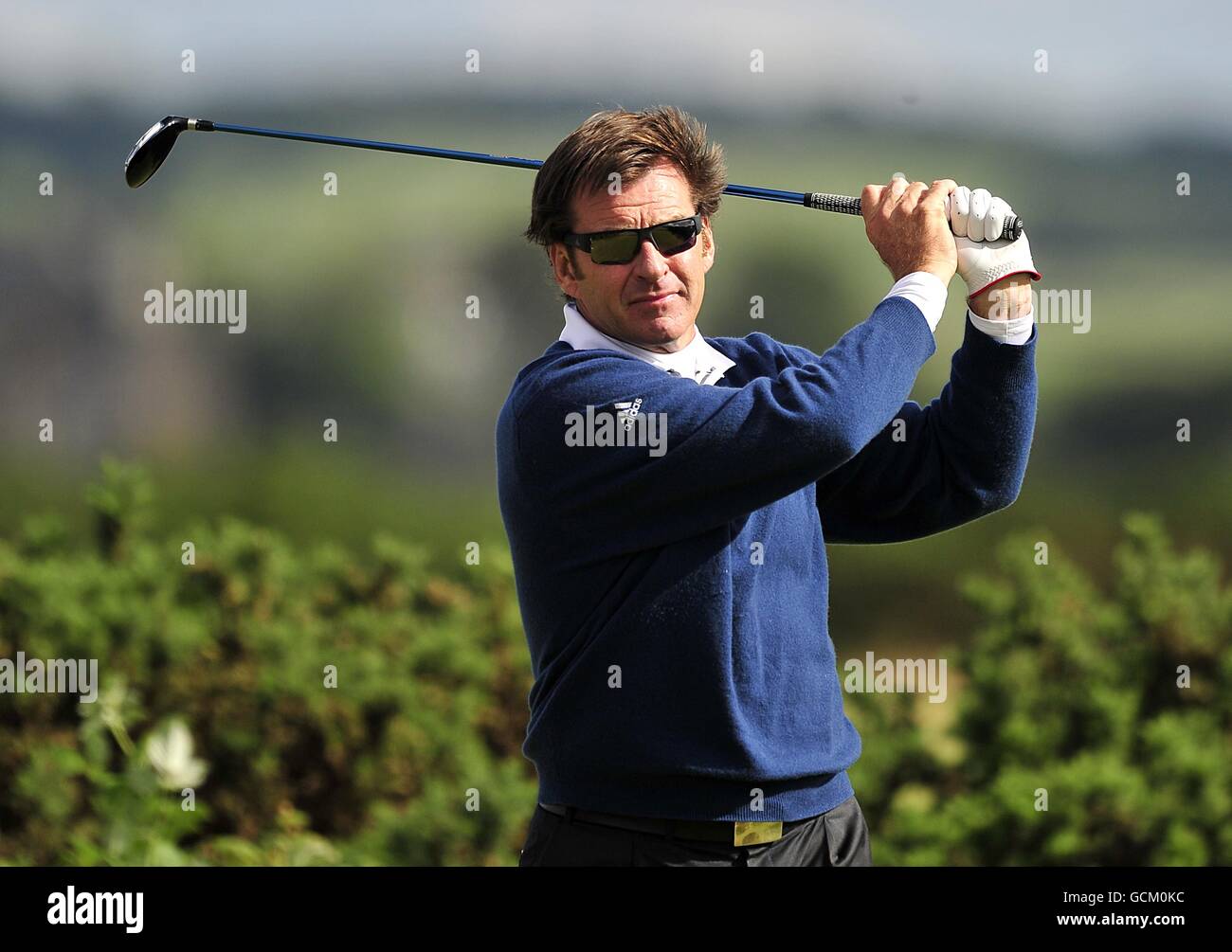 England's Sir Nick Faldo in action during round two of The Open ...