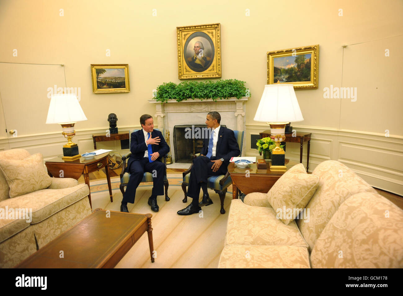 Cameron visits US Stock Photo - Alamy