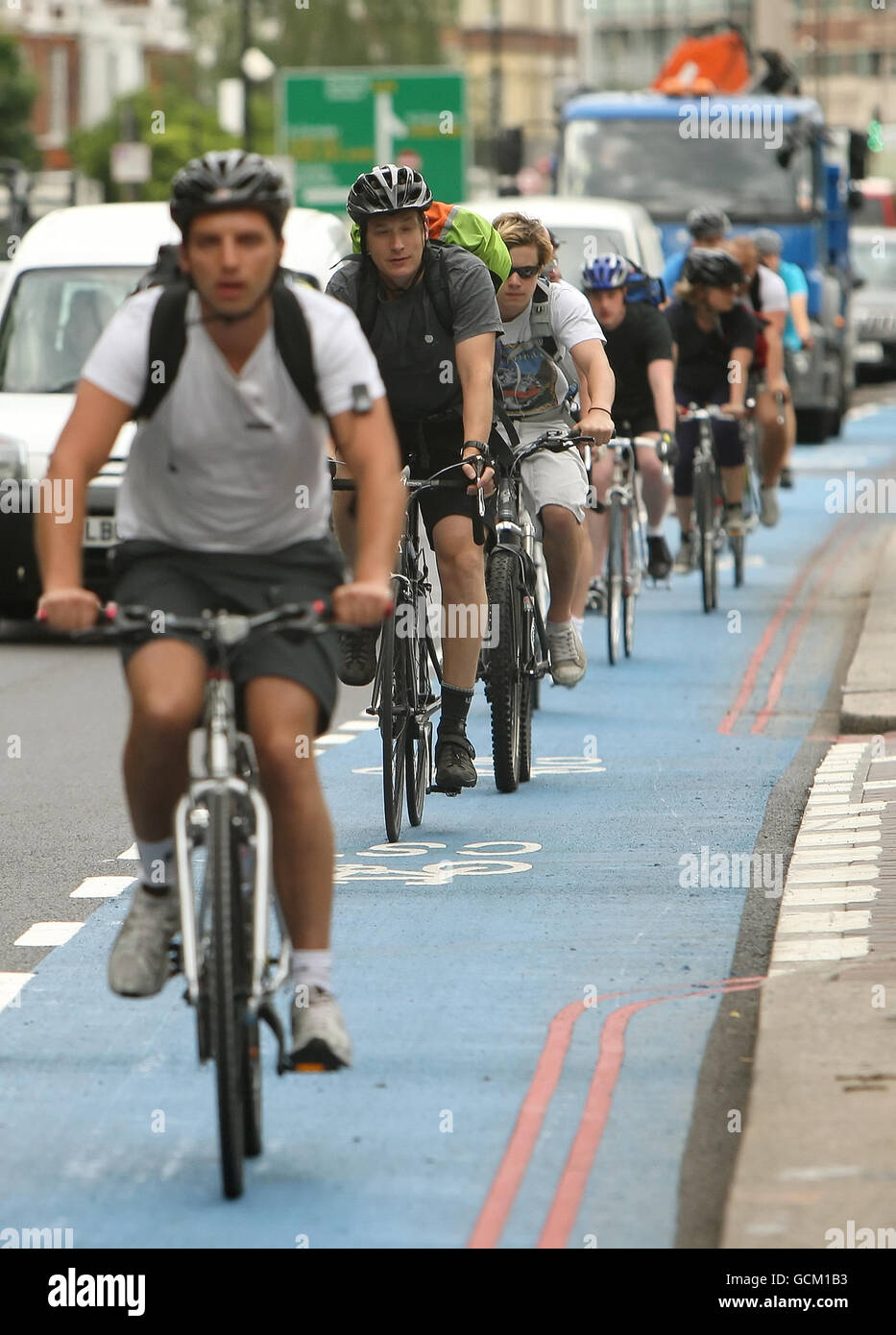 Boris Johnson launches Cycle Superhighway Stock Photo - Alamy