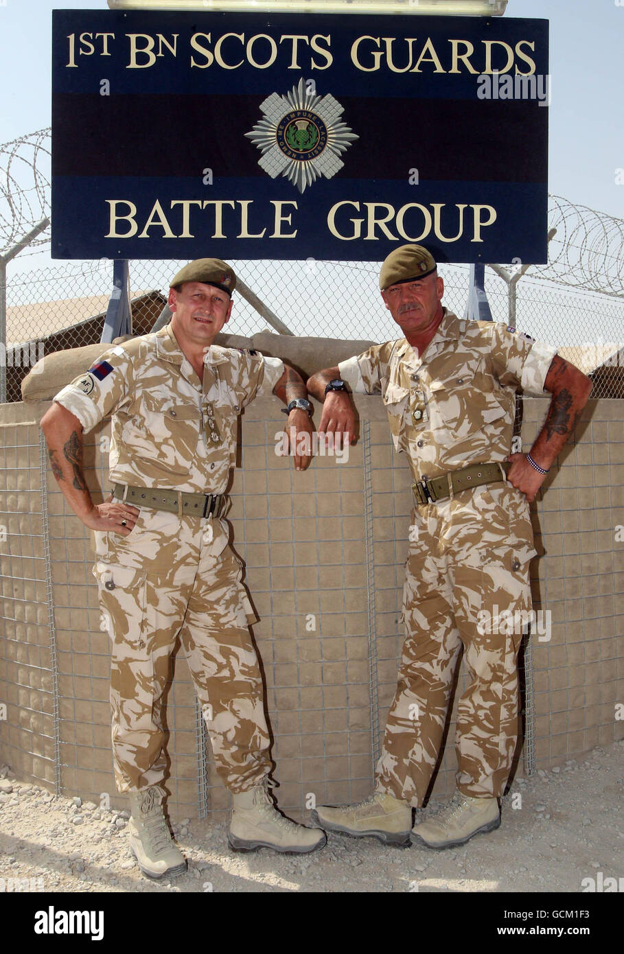 Captain Lawrence Kerr (left) and Major Jock Dunn at Camp Bastion in ...