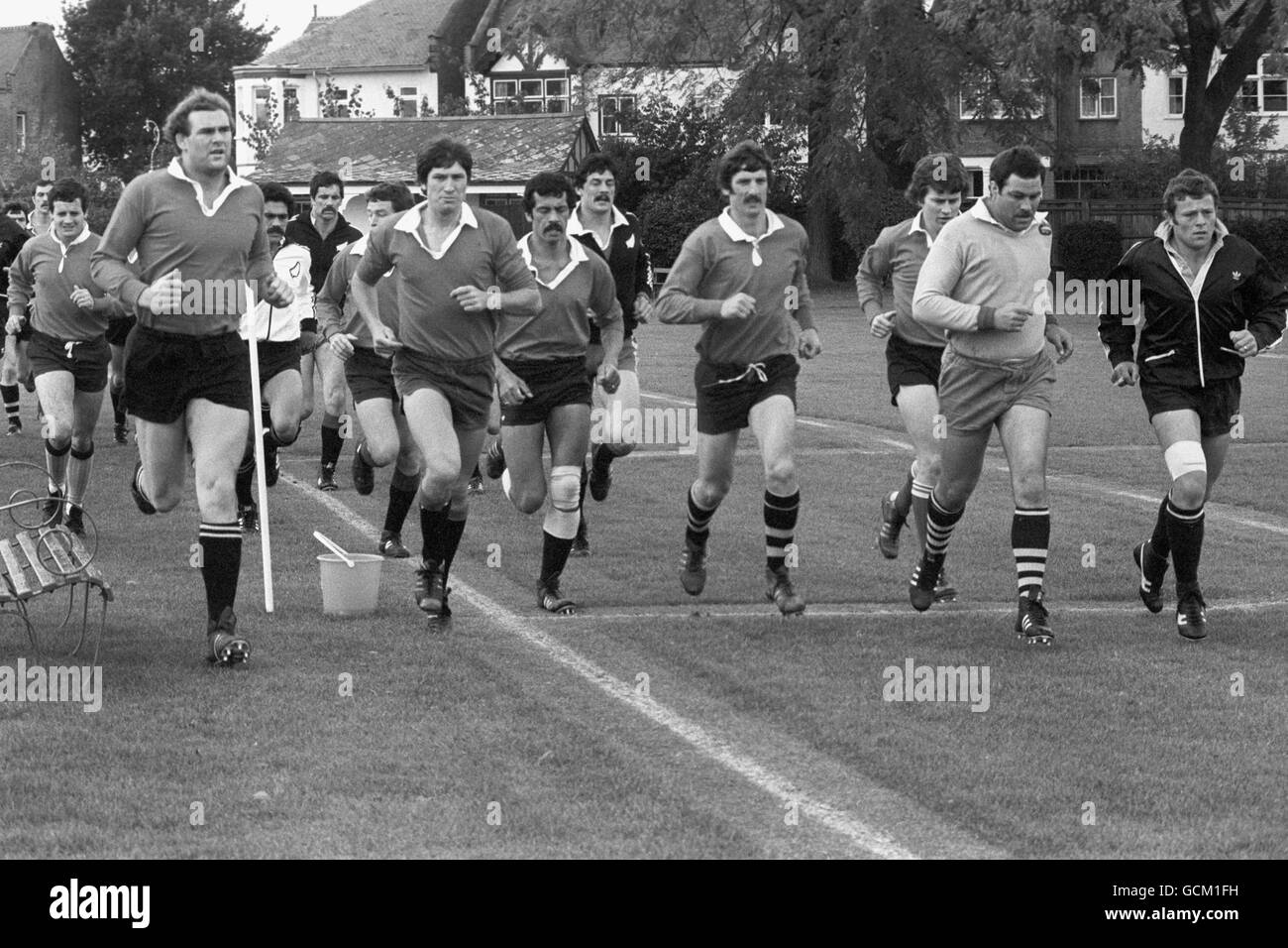 Members of the New Zealand All Blacks rugby squad, who arrived ...