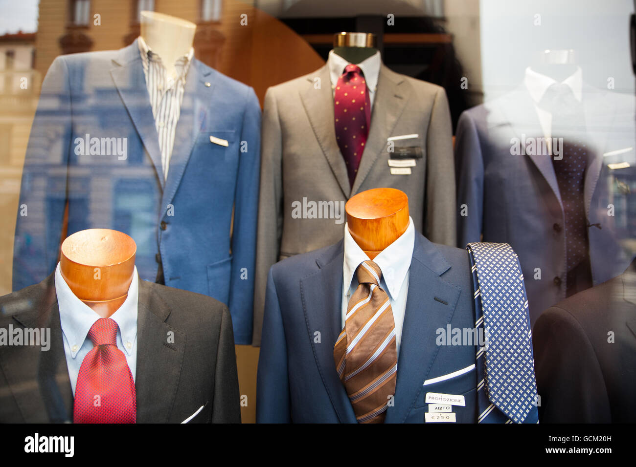 Close up of male suit exposed in the clothes shop Stock Photo - Alamy