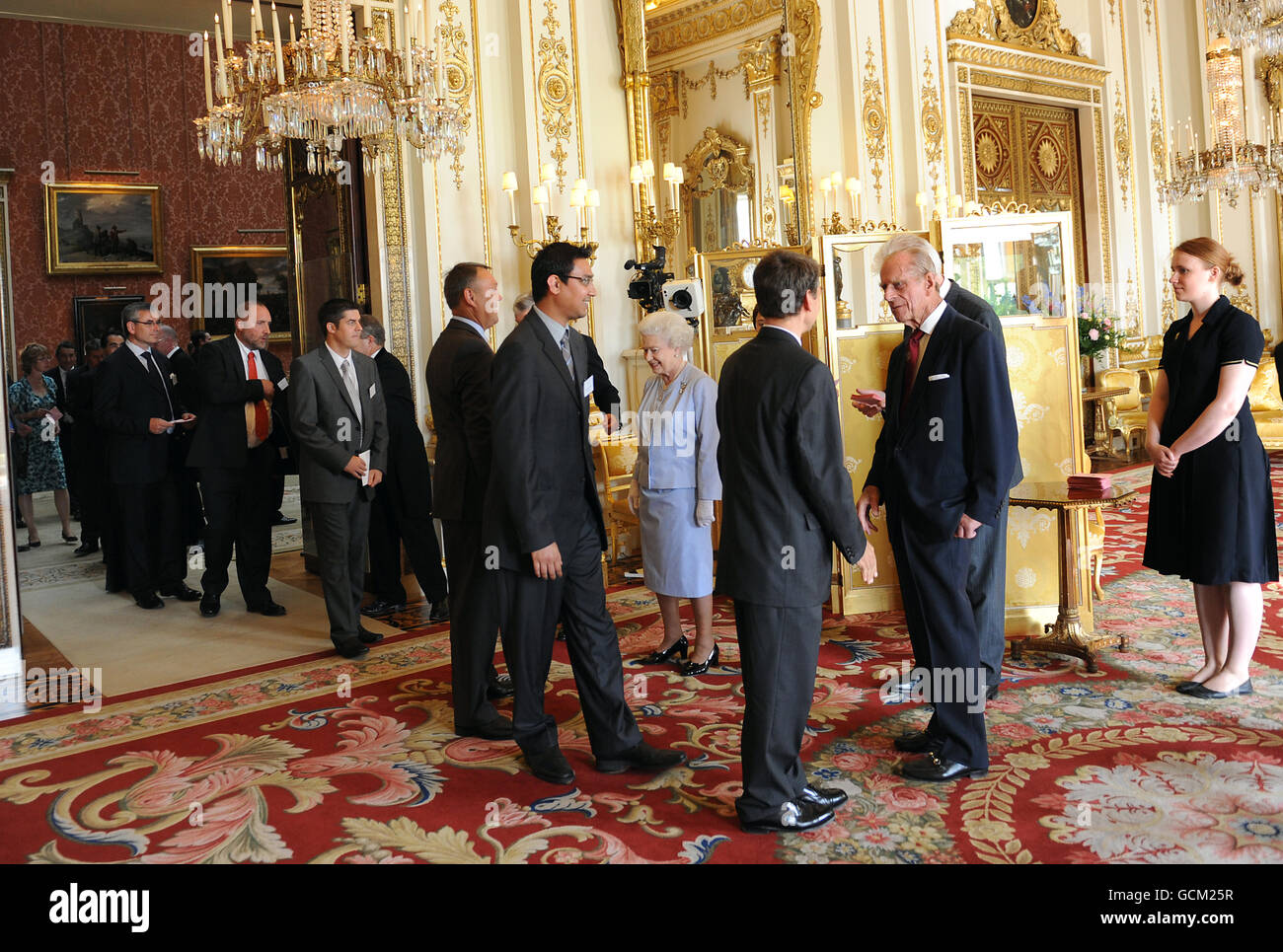 Queen Elizabeth II hosts a reception for winners of the Queen's Awards ...
