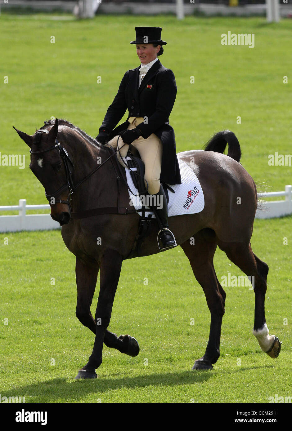 Great Britain's Sara Burdess on Shiver St George during the Dressage ...