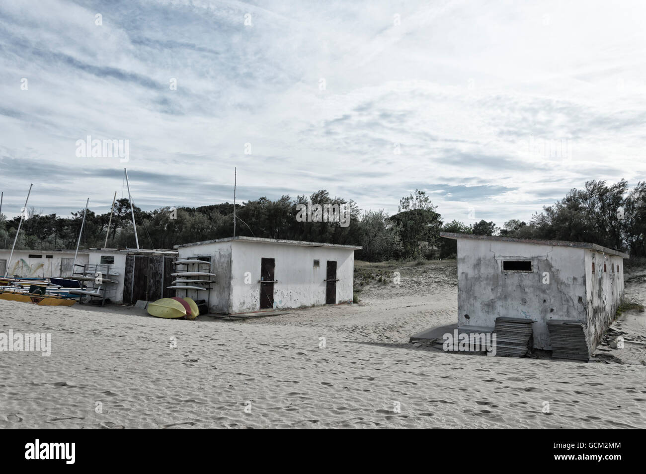 Old beach houses Stock Photo - Alamy
