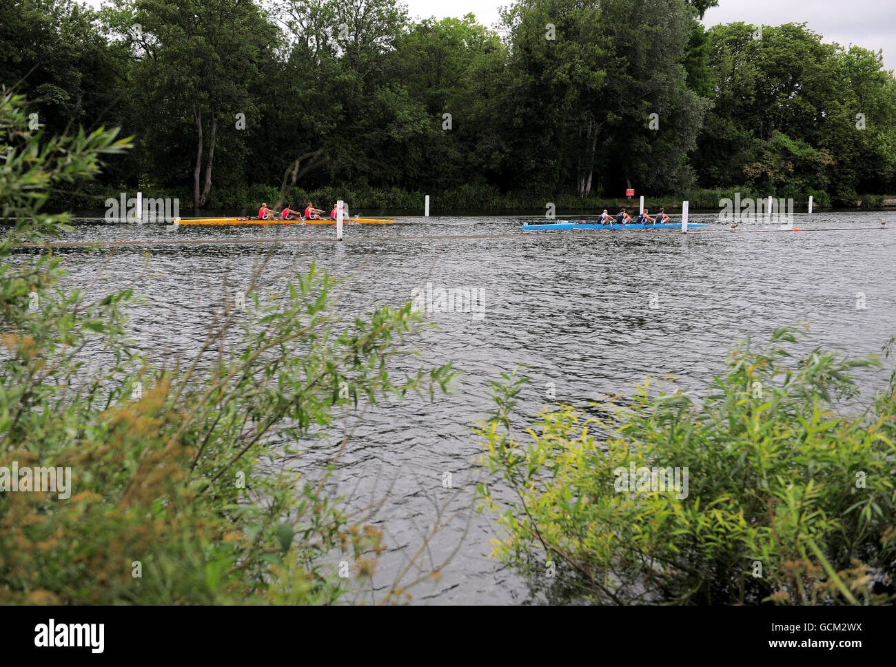 London Rowing Club 'A' and Agecroft Rowing Club in action during the ...