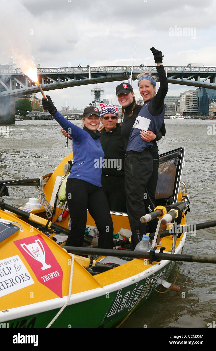 (From left to right) The Virgin GB Row 2010 team, Belinda Kirk, Angela ...