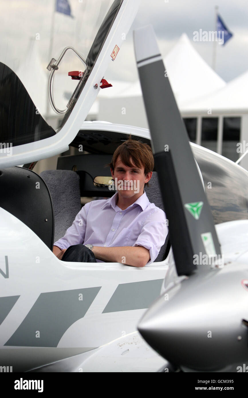 Mike Perham, 18, from Potters Bar in Hertfordshire, sits inside a ...