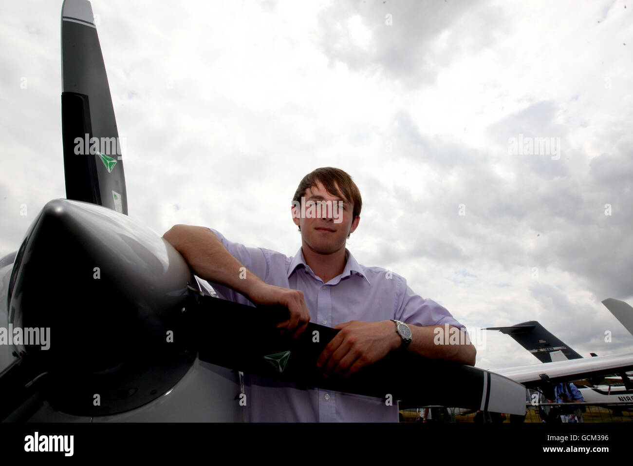 Mike Perham, 18, from Potters Bar in Hertfordshire, stands next to a ...