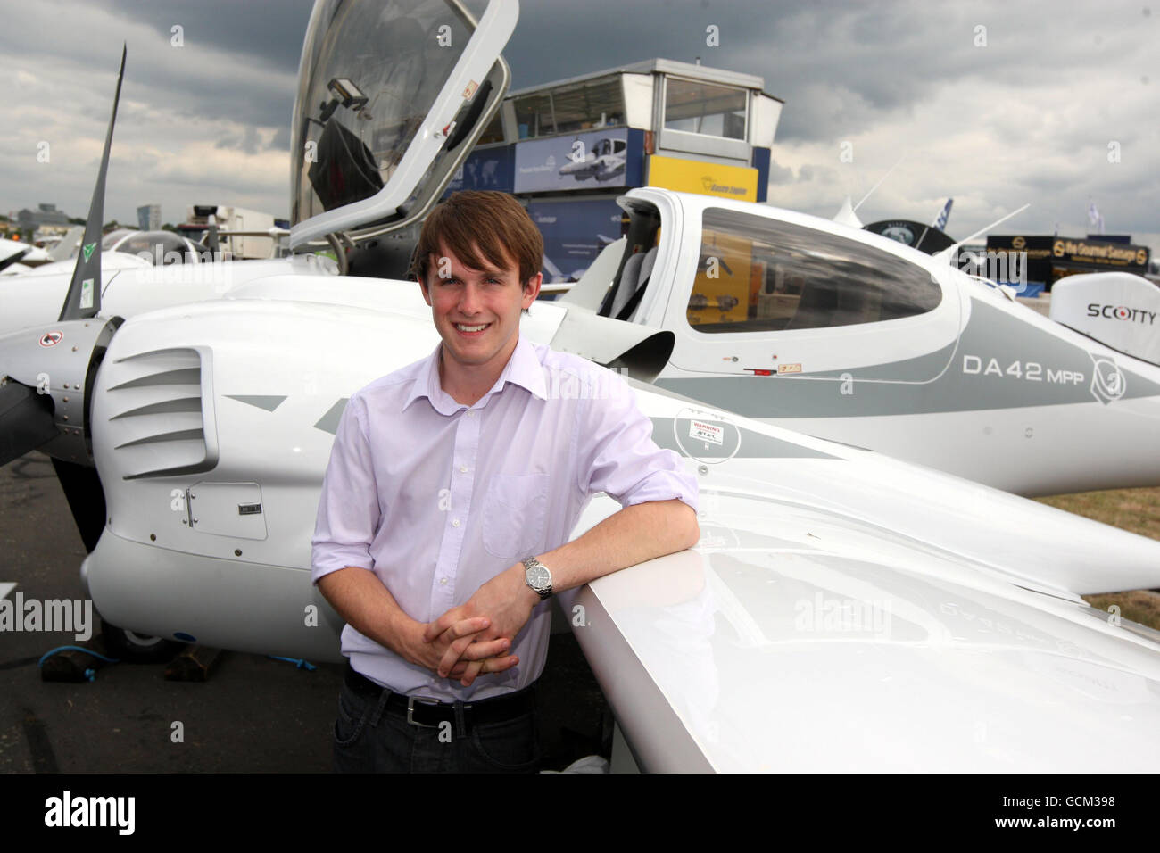 Adventurer to plans solo flying record Stock Photo - Alamy