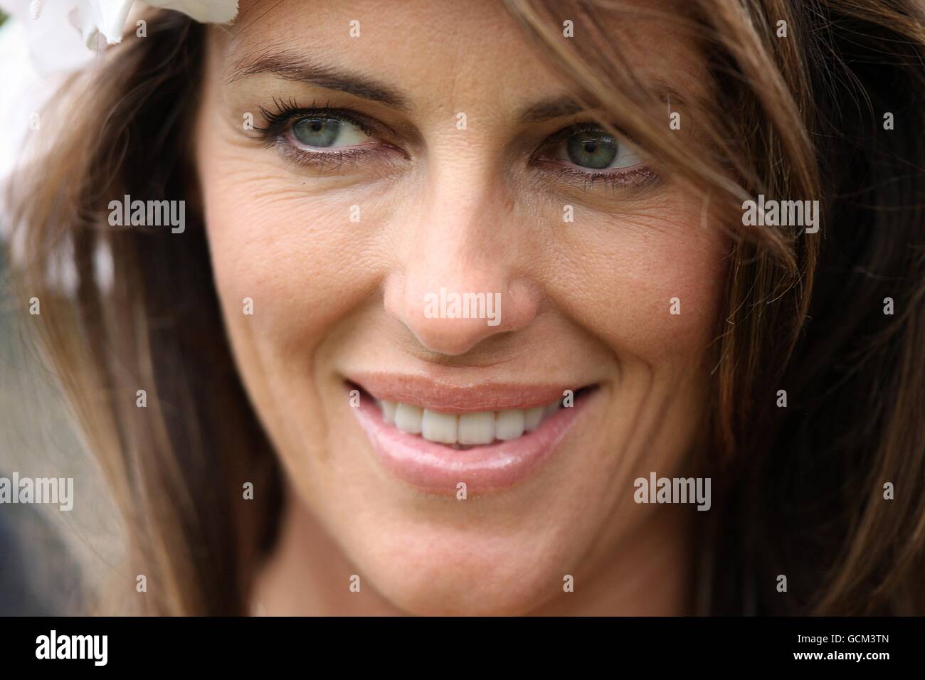 Liz Hurley attends day one of the Glorious Goodwood Festival at ...