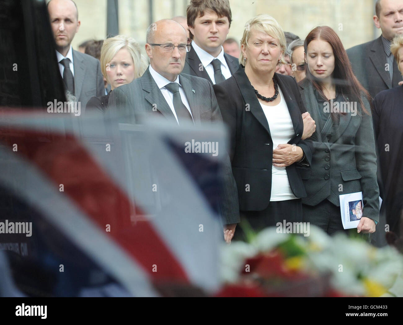 The family of Marine David Hart (from left) girlfriend Sarah Horsley ...