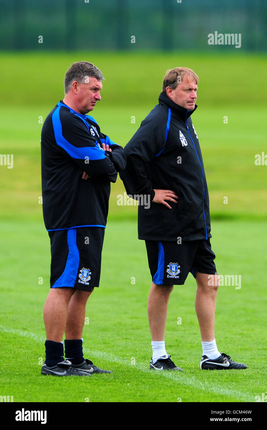 Everton head coach Neil Dewsnip (right) and coach Kevin Sheedy (left ...