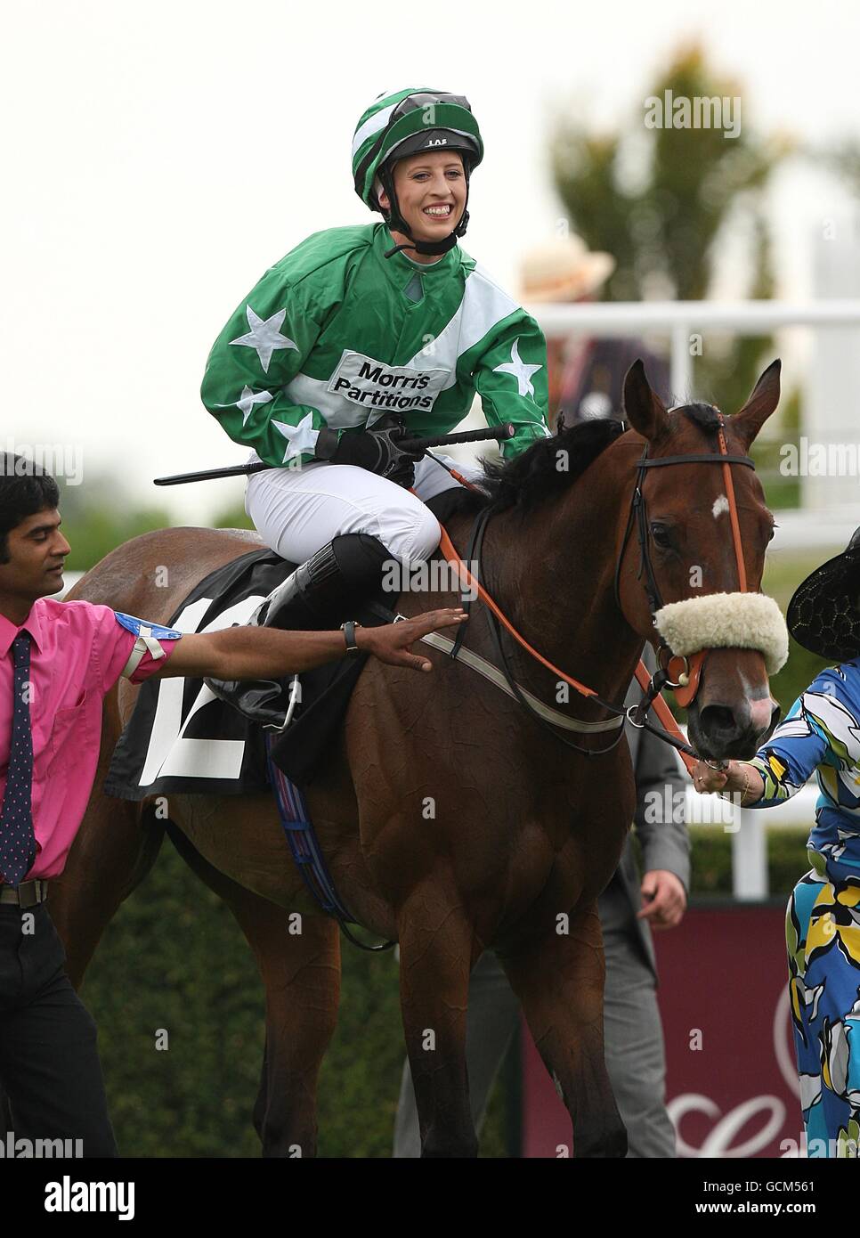 Jockey Amy Ryan after winning the Turf Club Handicap on Perfect Blossom ...