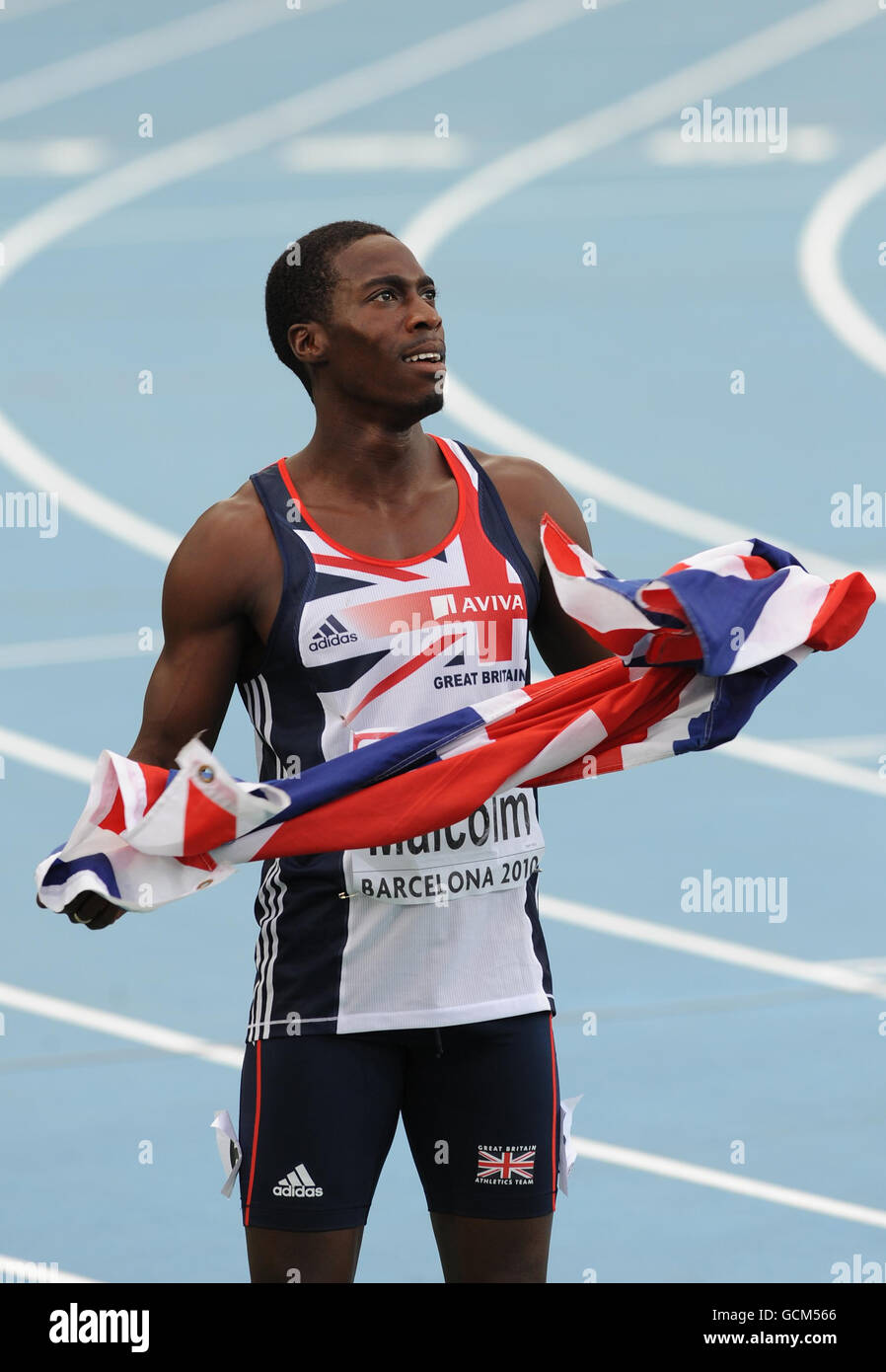 Great Britain's Christian Malcolm after coming second in the Men's 200 ...