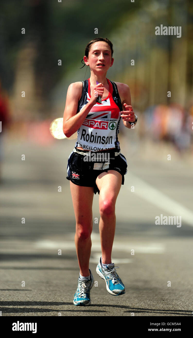 Great Britain's Rebecca Robinson in action during the Women's Marathon ...