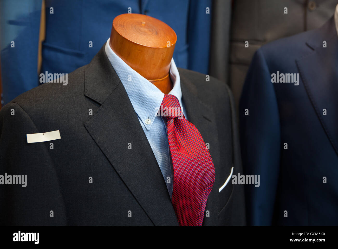 Close up of male suit exposed in the clothes shop Stock Photo - Alamy
