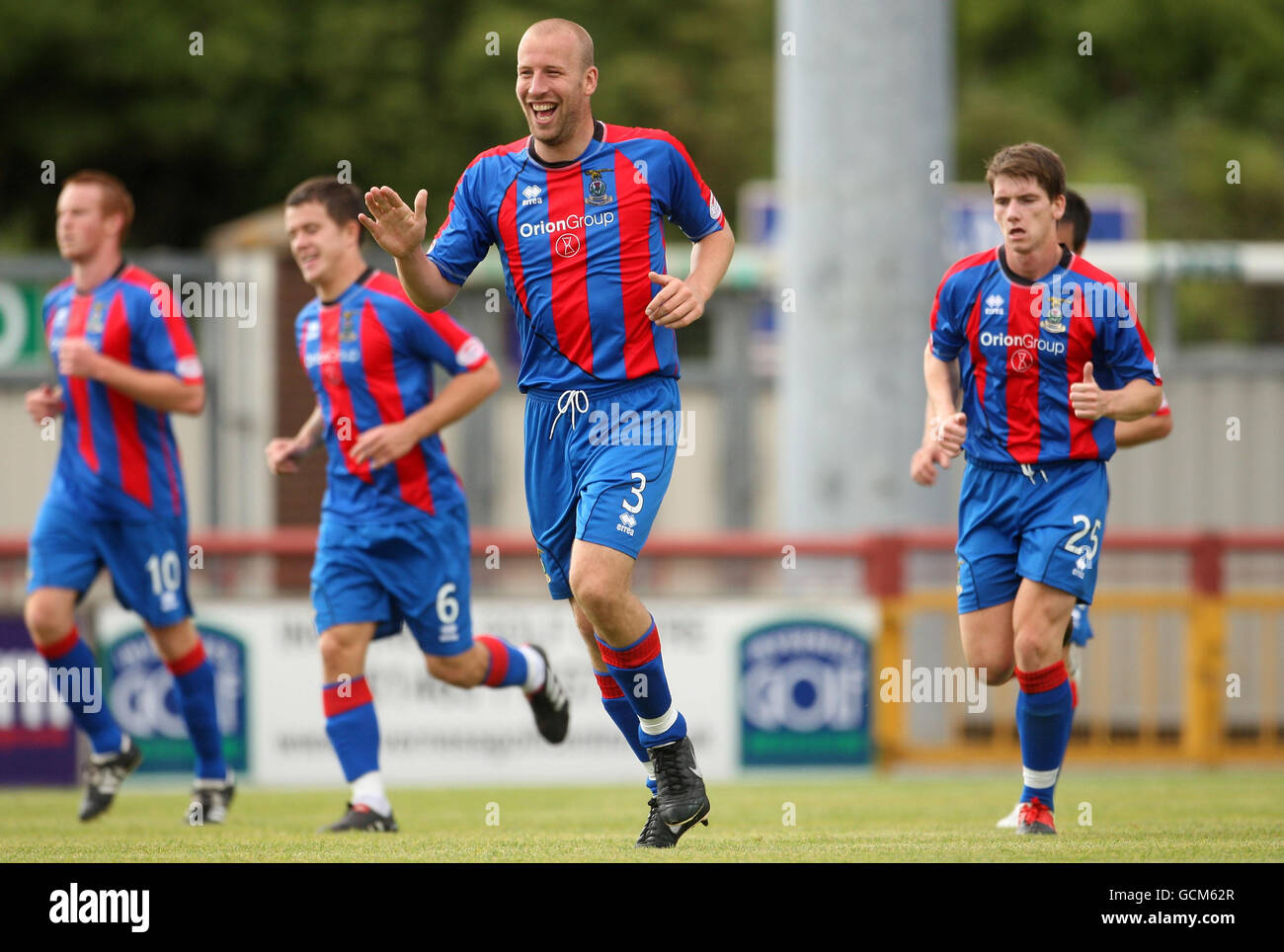 Inverness Caledonian Thistle's Ross Tokely celebrates scoring the third ...